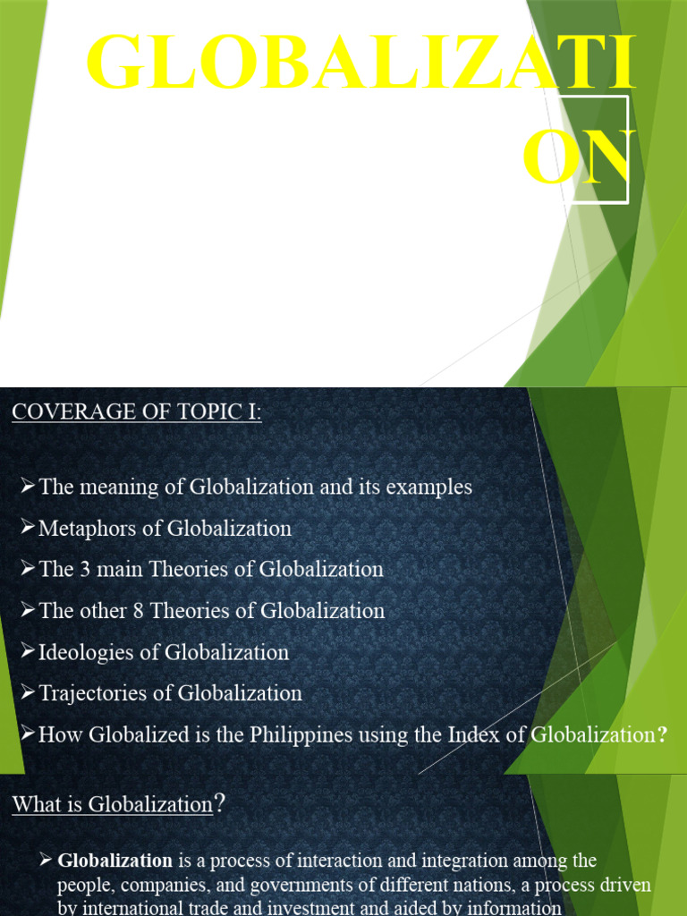 Globalization Topic I .PPTX Dalida | PDF | Modernization Theory | World ...