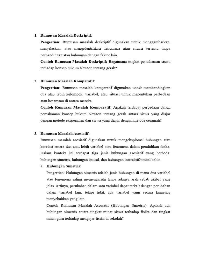 Rumusan Masalah Harun | PDF | Sains & Matematika