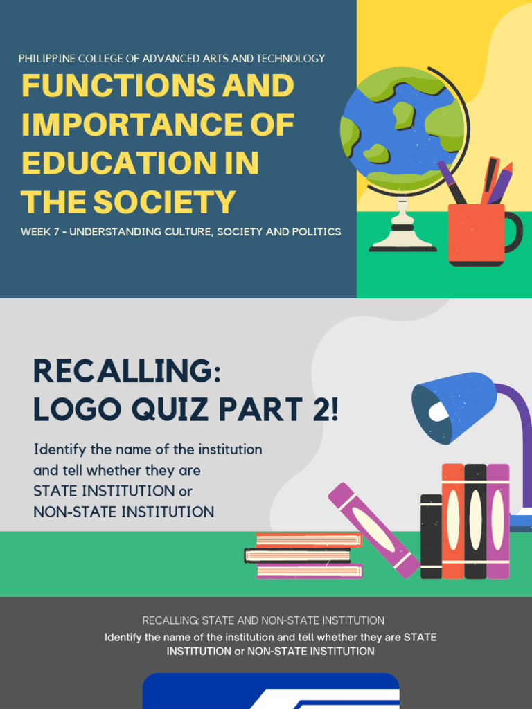 Week 7 FUNCTIONS AND IMPORTANCE OF EDUCATION IN THE SOCIETY | Download ...