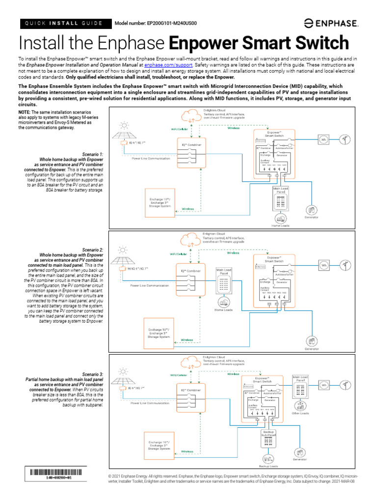 Enpower QIG EN US | PDF | Electrical Wiring | Screw
