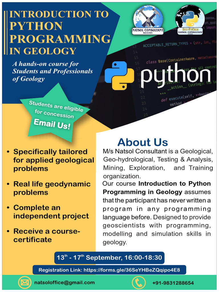 Introduction To Python Programming in Geology | PDF