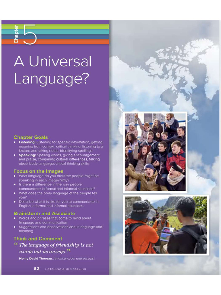 10ADV - Unit5 - L-S - A Universal Language - Screenshots | PDF