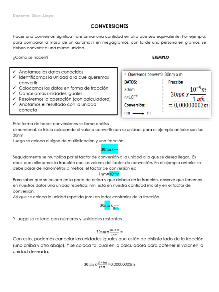 Conversion Es | PDF | Matemáticas | Notación
