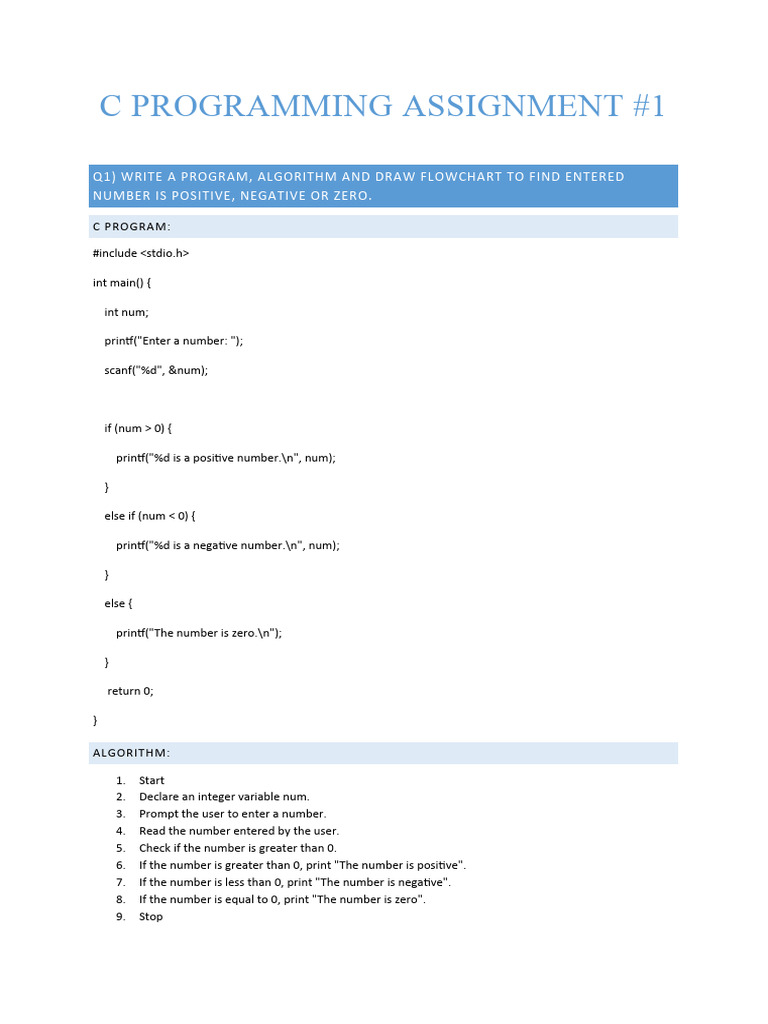 C Programming Assignment 1 | PDF | Square Root | Computer Programming