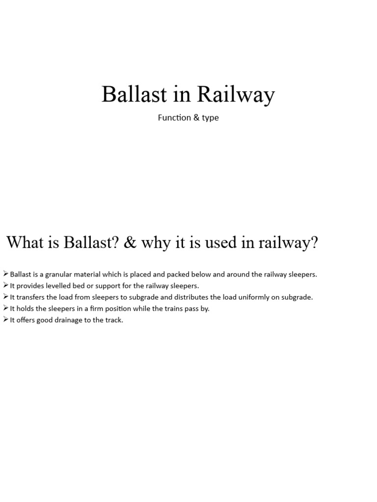 Ballast in Railway | PDF