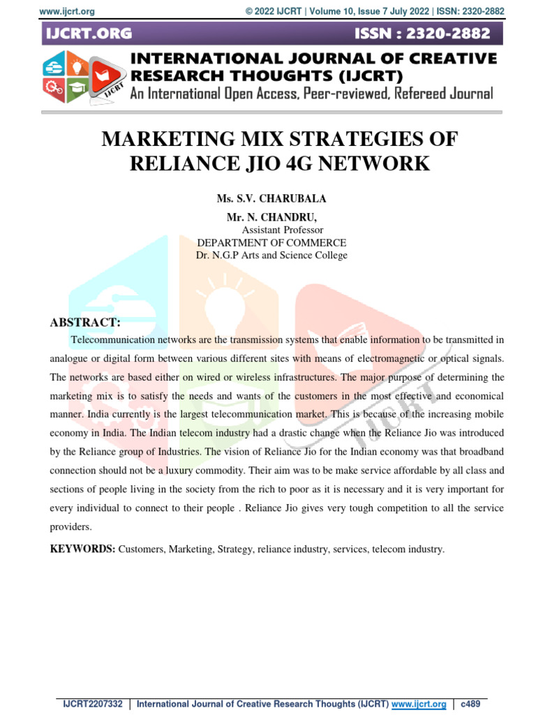 Jio Research Papers | PDF