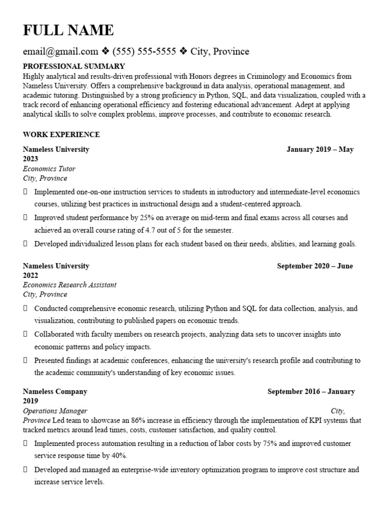 Test Resume | PDF