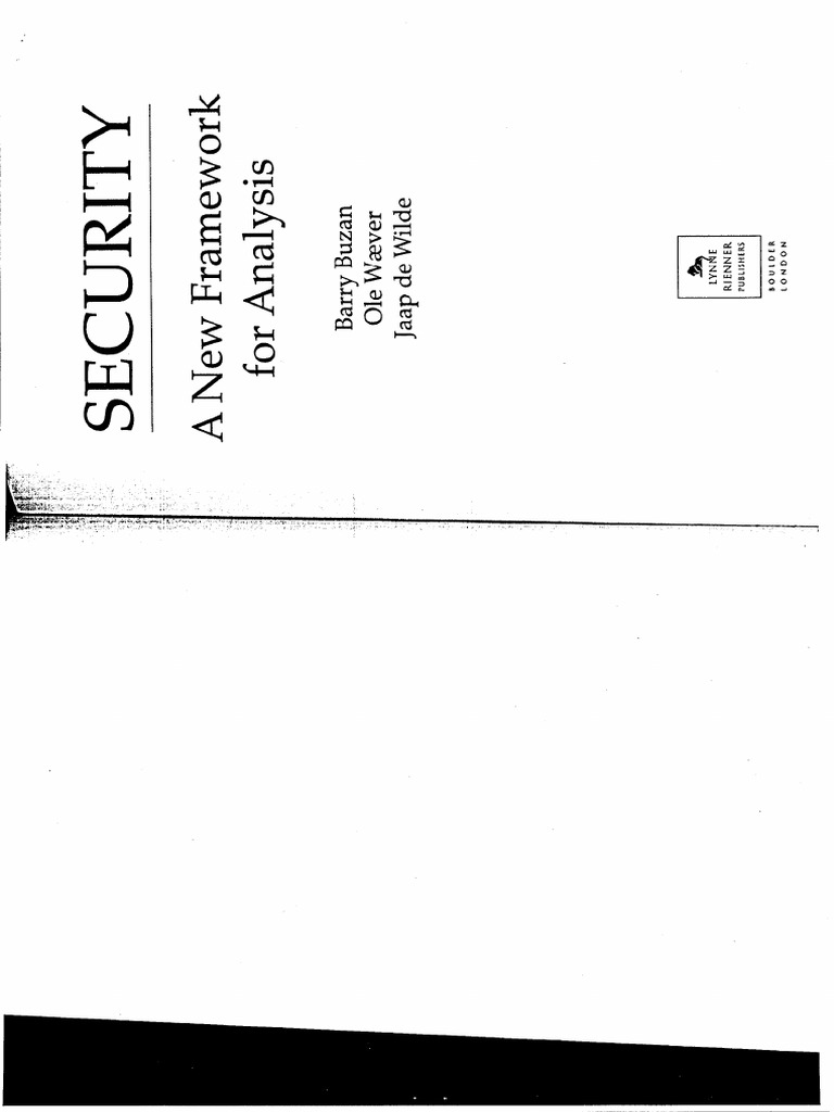 AULA 5 - Security- A New Framework...Buzan B. - Copy | PDF AULA 5 - Security- A New Framework...Buzan B. - Copy | PDF