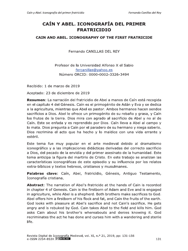 cain y abel dos hermanos | PDF