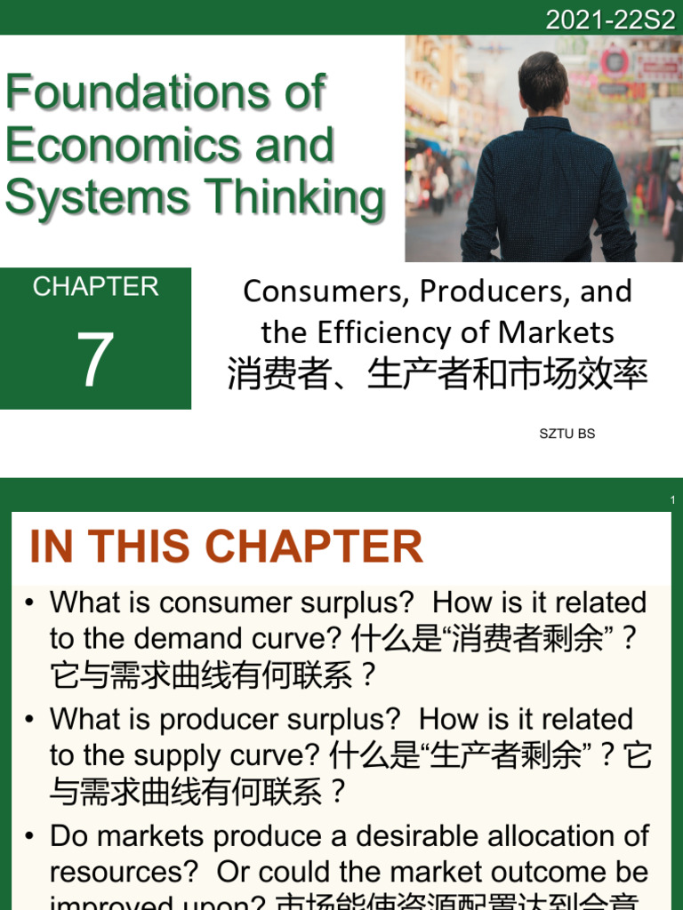 CH 07 Consumers, Producers, and The Efficiency of Markets | PDF ...