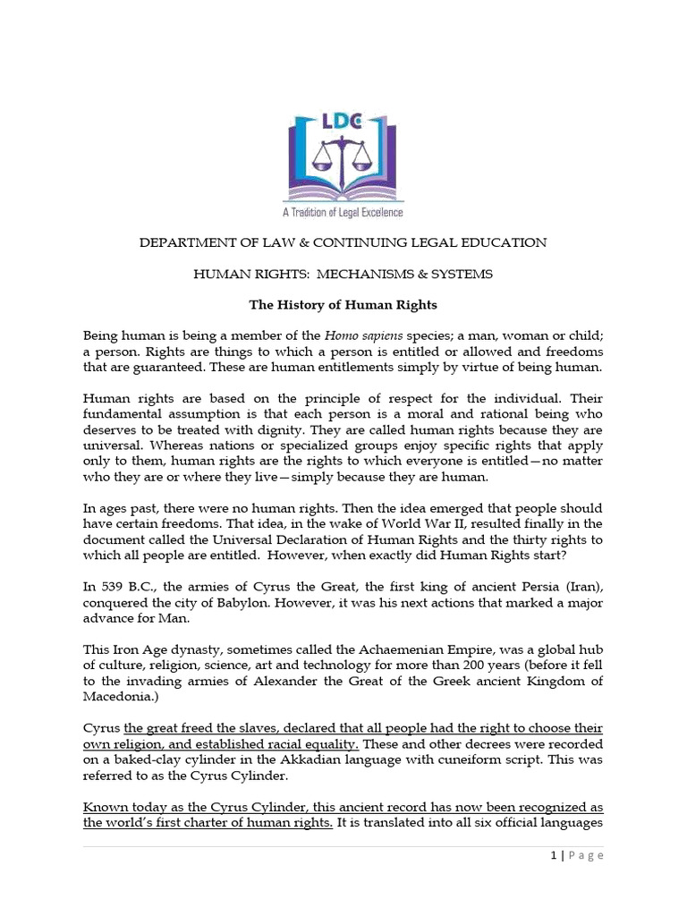 Human Rights Mechanisms & Systems Notes 2023 | PDF | Human Rights ...