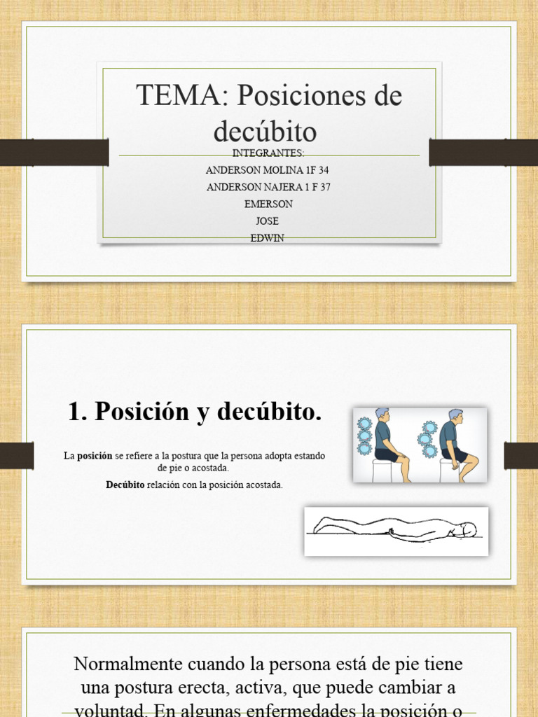 Posiciones de Decubito | PDF
