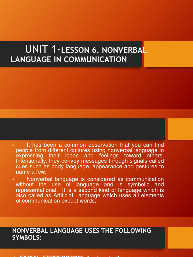 Understanding Nonverbal Communication | PDF | Nonverbal Communication ...