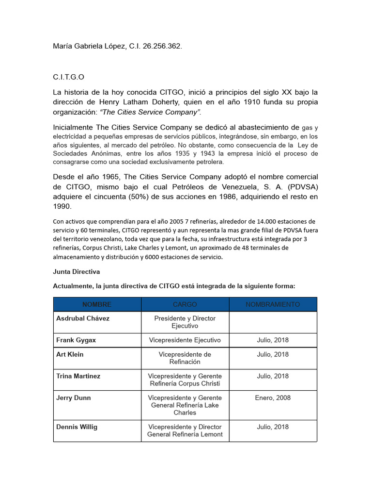 CITGO | PDF | Negocios | Derecho