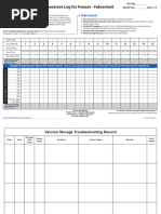 VFC Refrigerator Temperature Log | PDF | Refrigerator | Vaccination