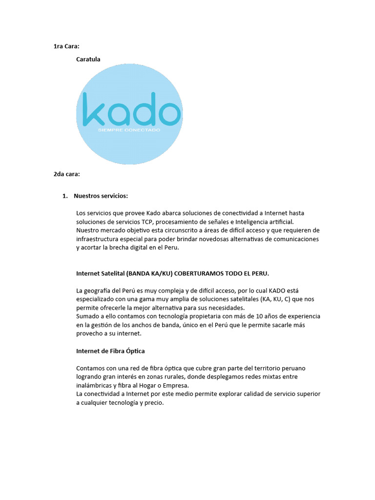 Esquema de Brochure | PDF | Internet | Perú