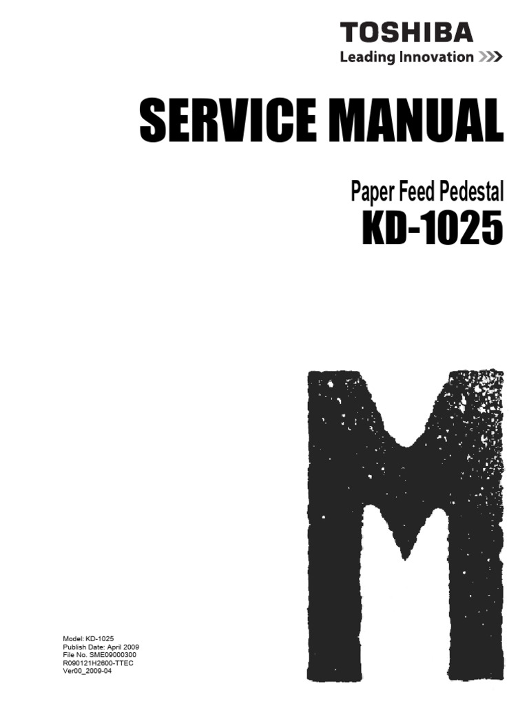 Service Manual: Paper Feed Pedestal | PDF | Manufactured Goods | Equipment