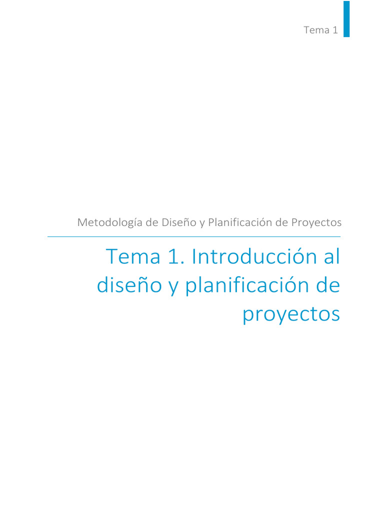Tema 1 (MDPP) | PDF | Planificación | Gestión de proyectos