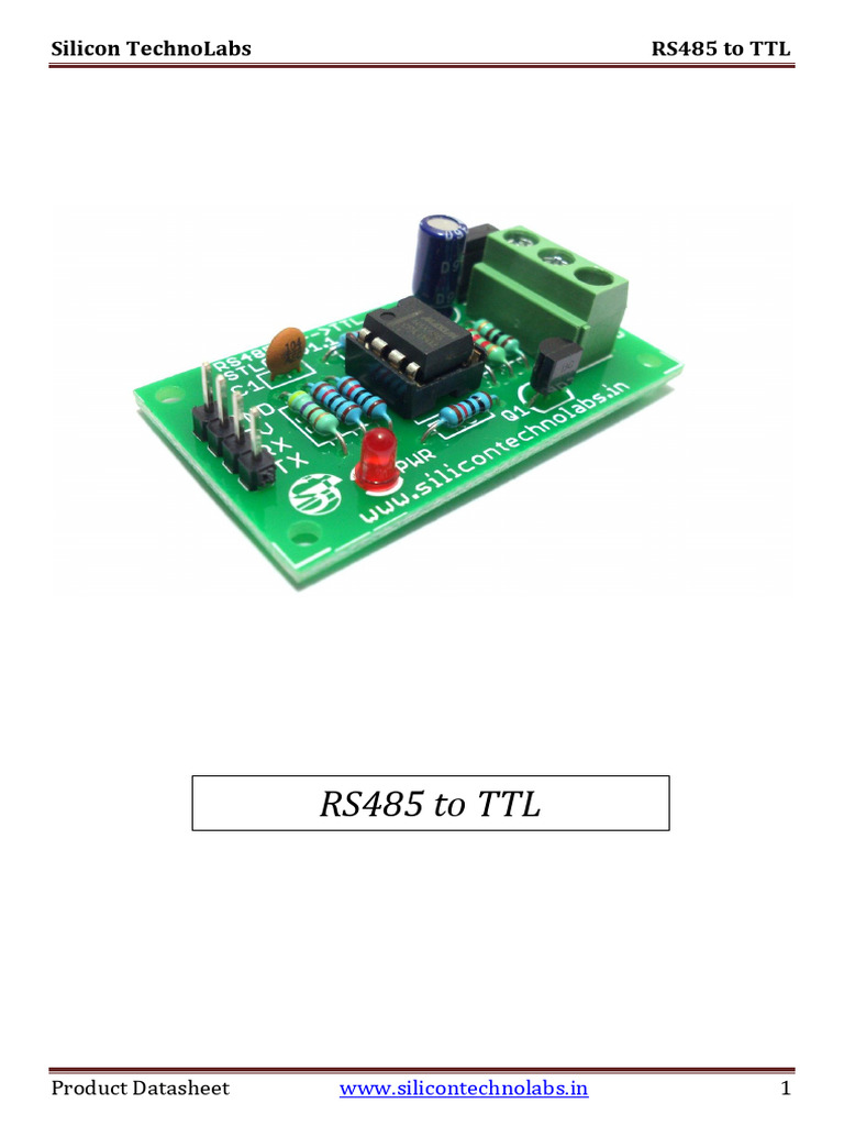 RS485 to TTL Converter Guide | PDF | Data Transmission | Physical Layer Protocols