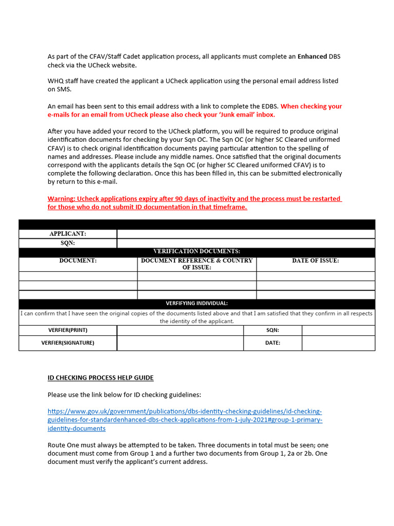 20230327-DBS ID Verifcation Form | PDF