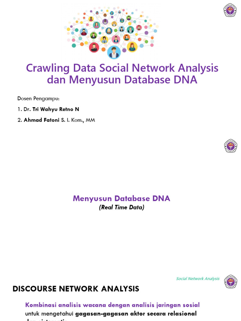 Crawling Data Social Network Analysis Dan Menyusun Database DNA | PDF ...