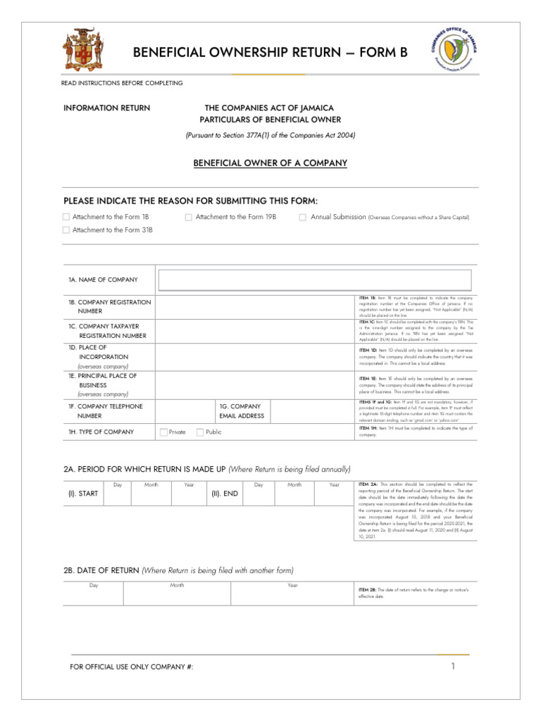 Bor Form B 19092023 | PDF | Ownership | Identity Document