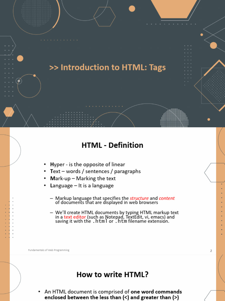 HTML - Introduction | PDF | Html | Html Element