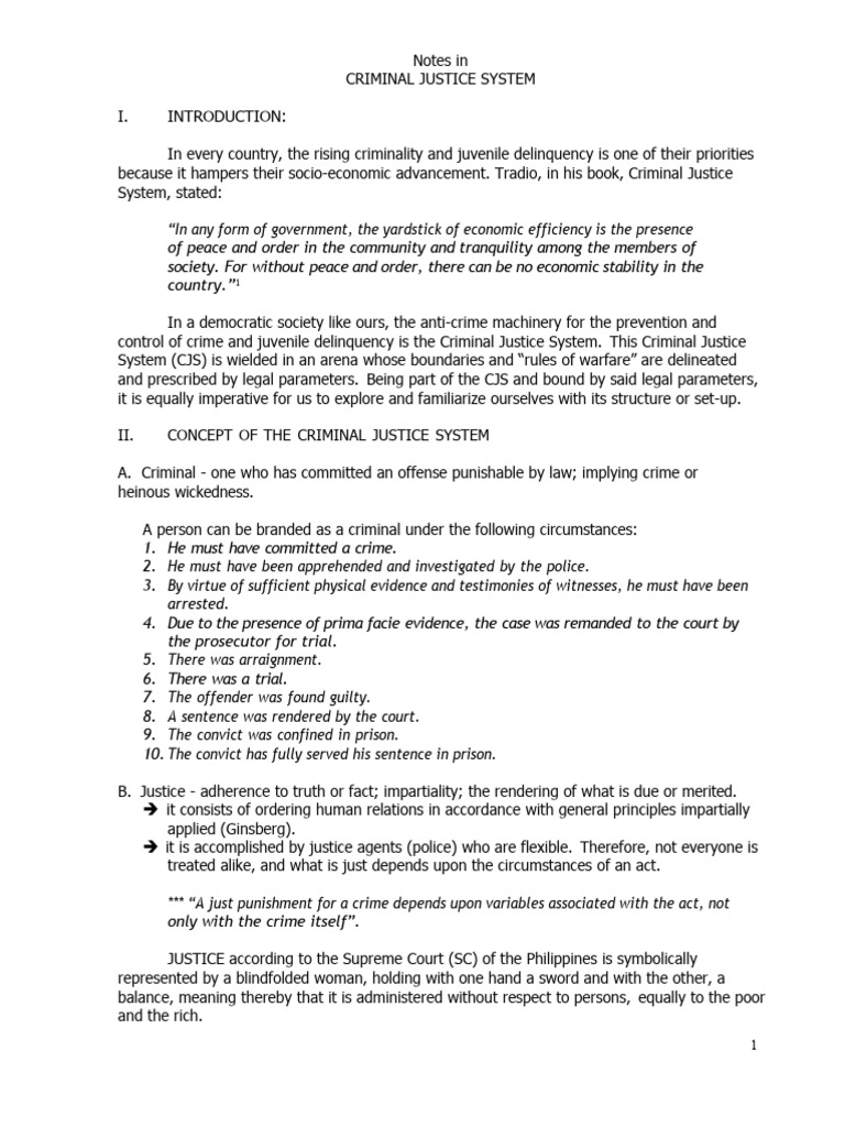 PDF - Introduction To Criminal Justice System CLJ-1-1 | PDF | Prosecutor | Police