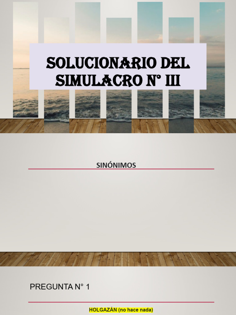 Solucionario Del Simulacro #Iii | PDF | Teoría | Epistemología