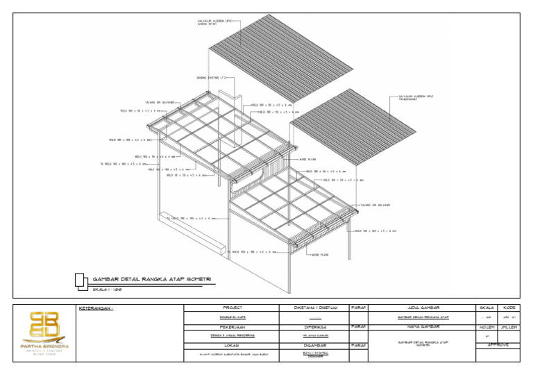 Detail Rangka Atap Hollow Isometric | PDF