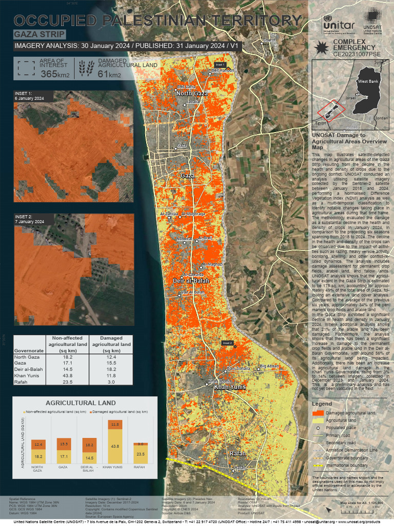 FAO-PAL-004 UNOSAT A3 Gaza Strip Agricultural DA January2018-2024 | PDF ...
