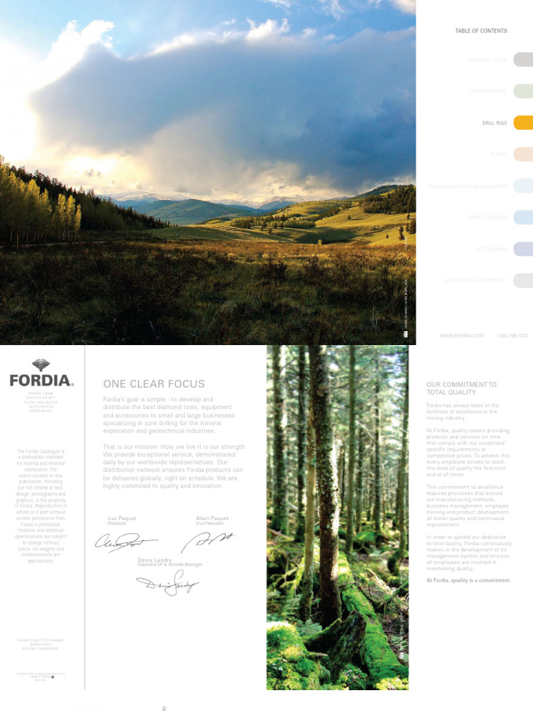 Fordia Diamond Drilling Tools Catalogue | PDF | Horsepower | Drill