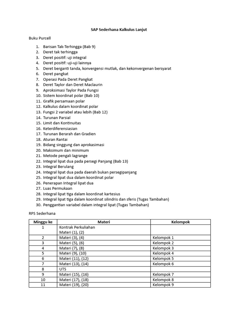 Kalkulus Lanjut: Deret dan Integral | PDF