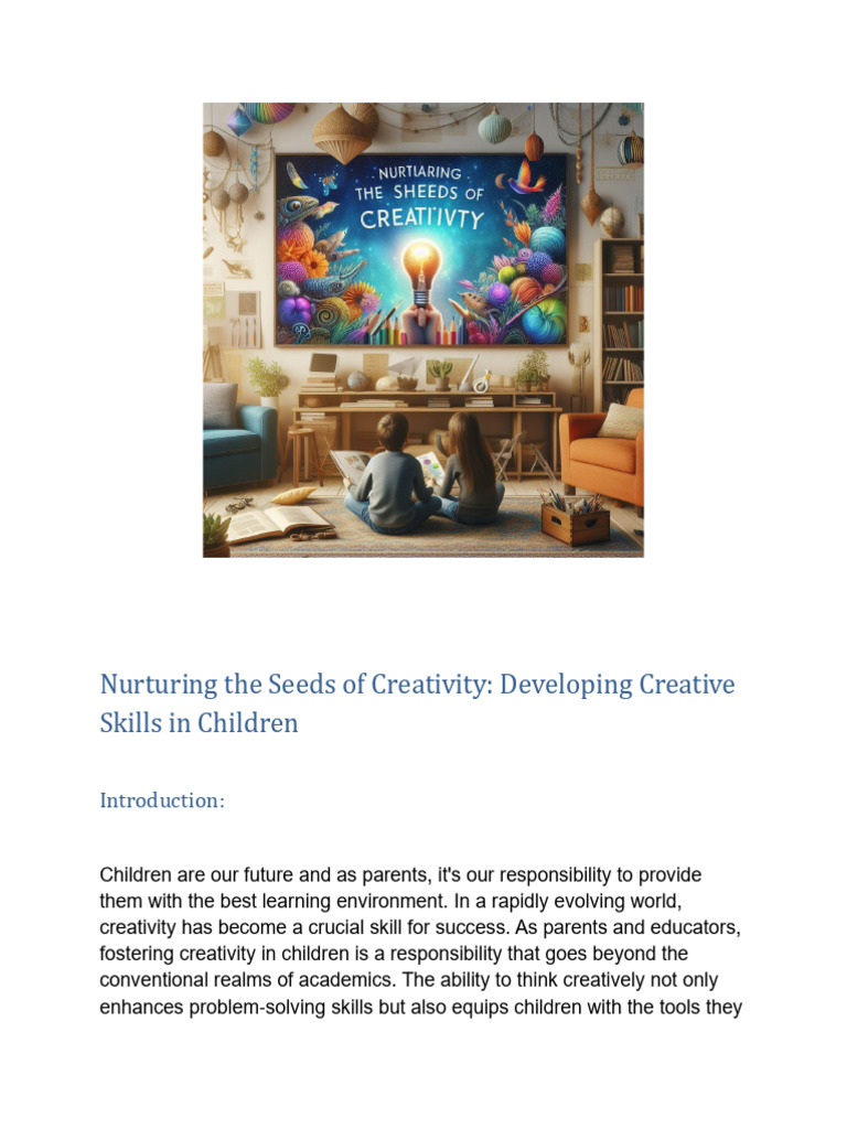 Nurturing the Seeds of Creativity | PDF | Creativity | Thought