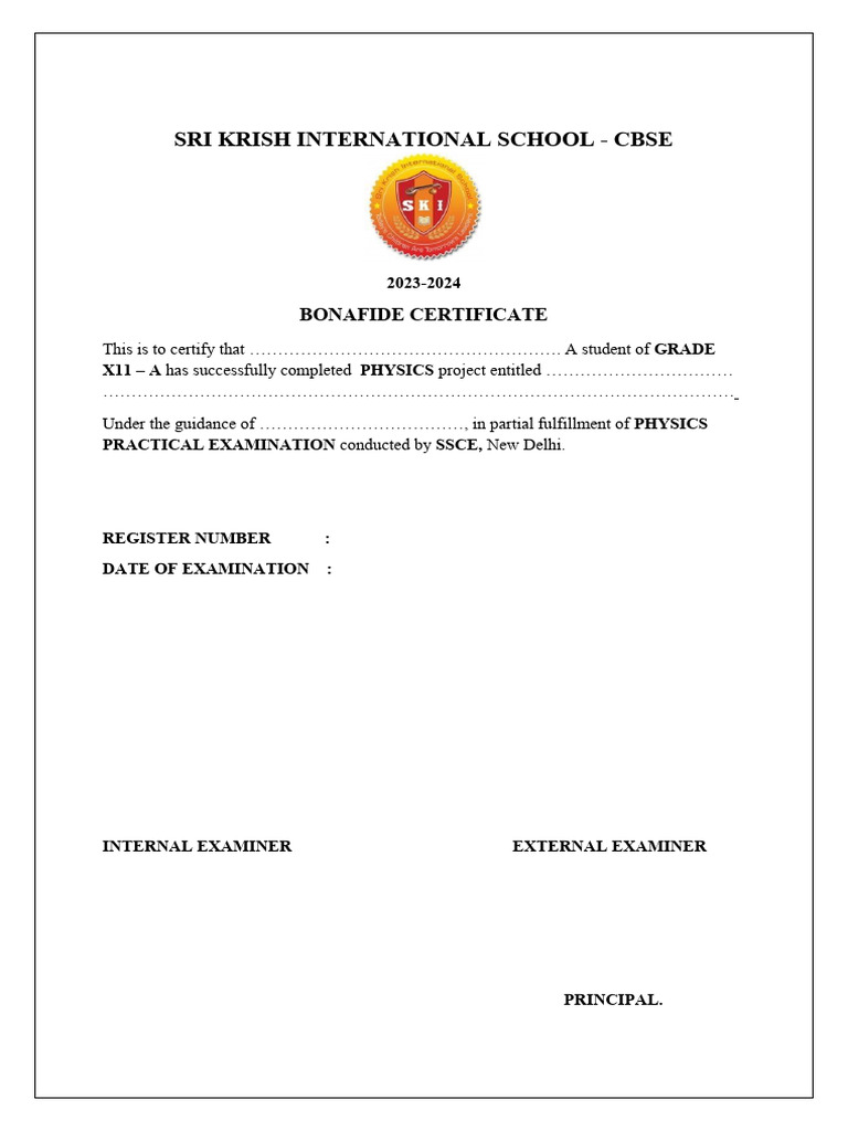 Sri Krish International Schoo1 | PDF | Business | Finance & Money Management