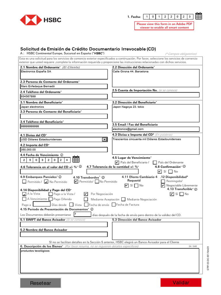 Plantilla_Credito_Documentario (1) | PDF | Bancario | Comercio