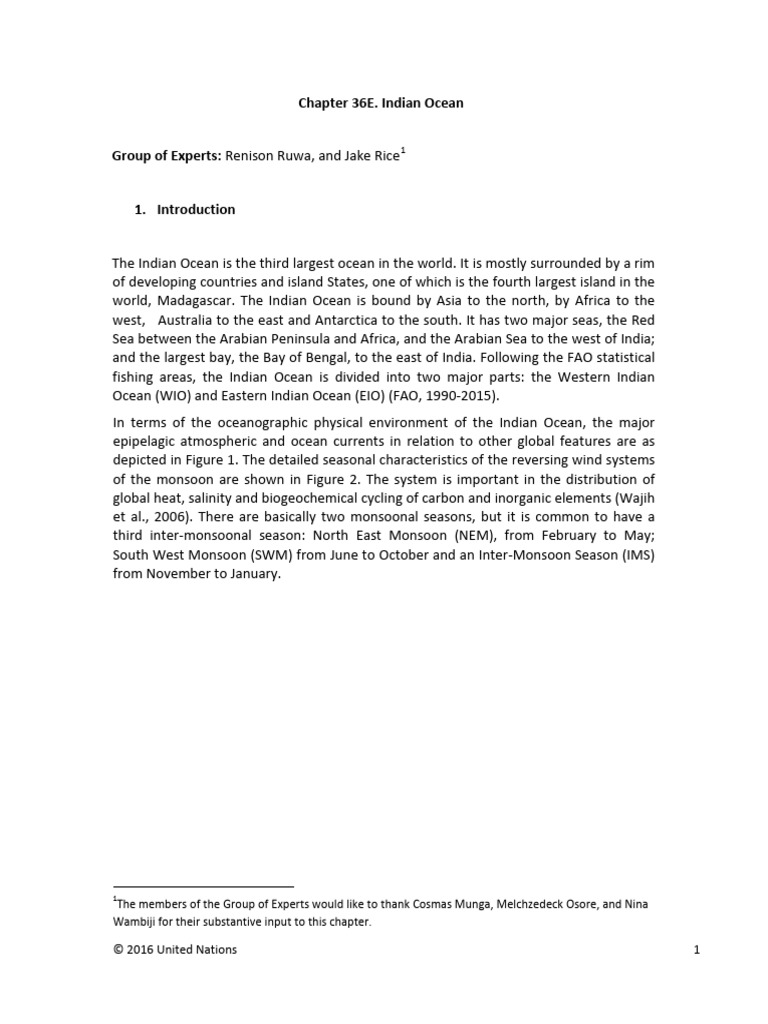 Indian Ocean Overview | PDF