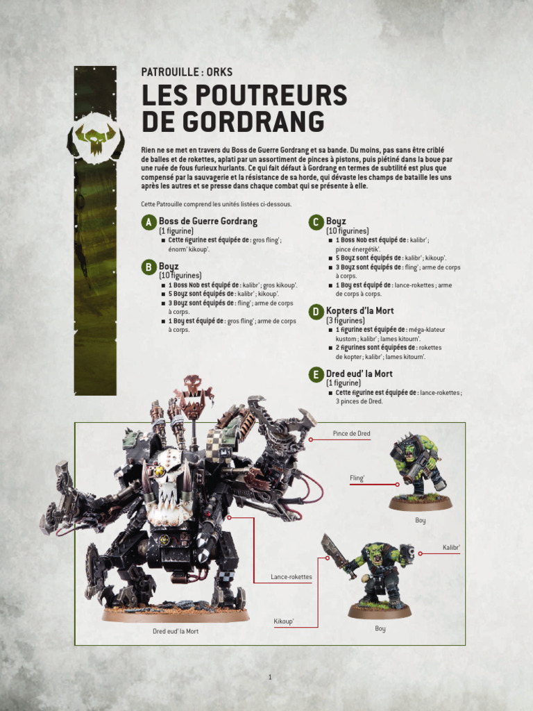 Patrouille des Poutreurs de Gordrang | PDF