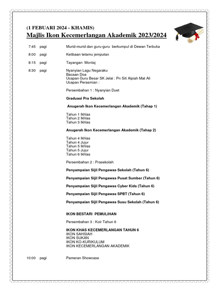 Tentatif Mika 2023 2024 | PDF