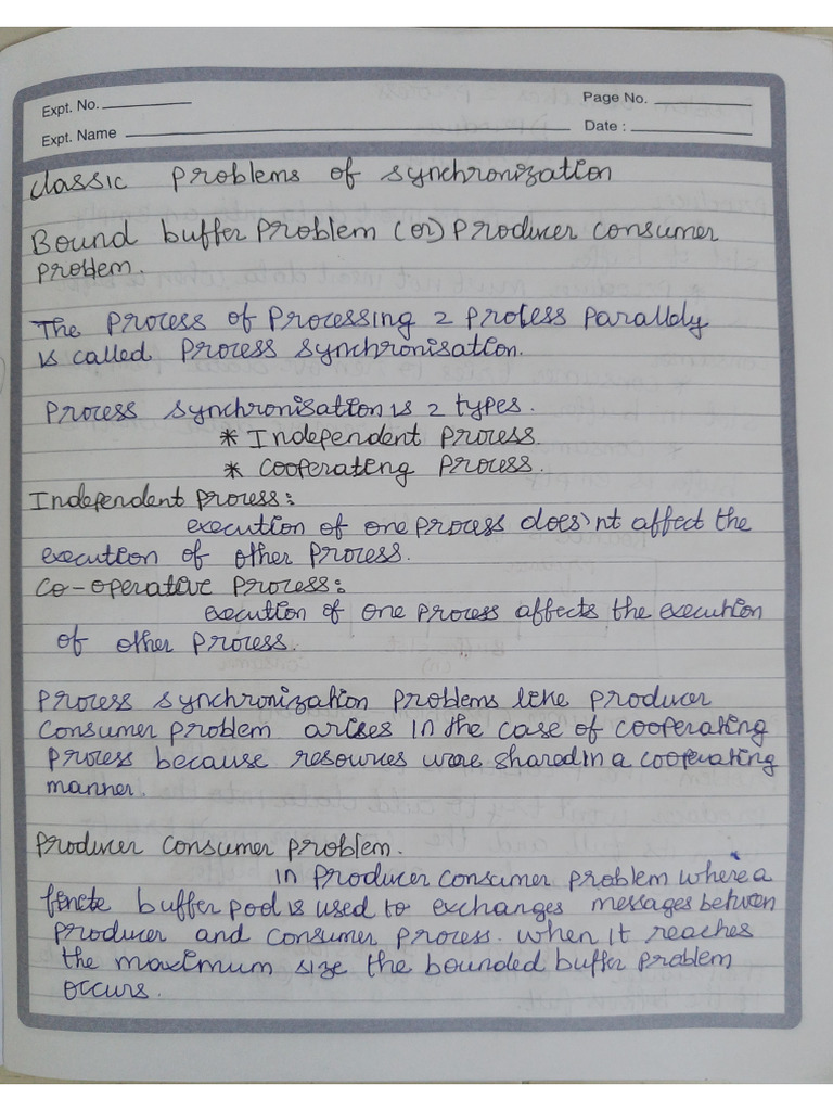 Producer Consumer Problem ASWIN TS | PDF