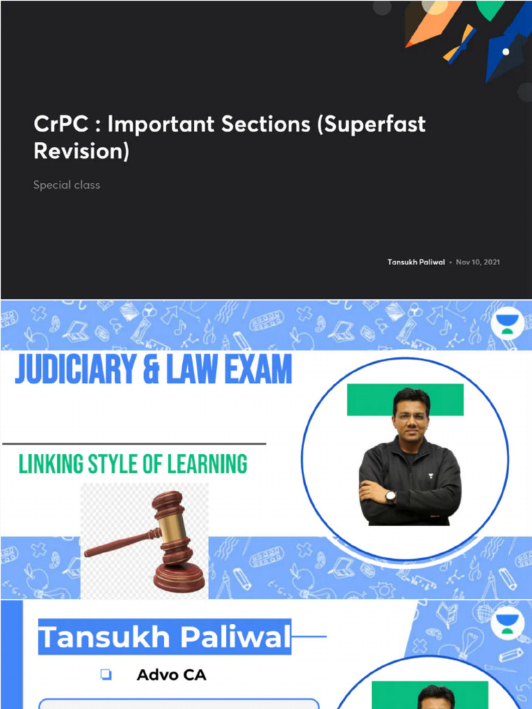 CRPC Important Sections Superfa No Anno 1663215008139 | PDF