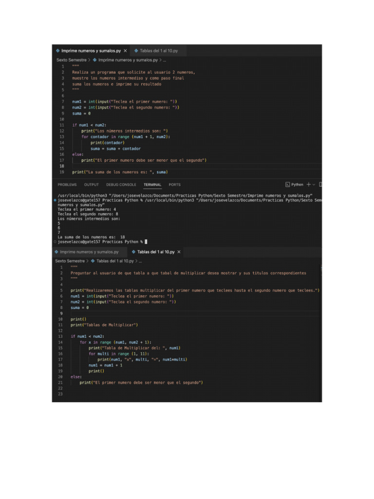 Tablas de Multiplicar Con For | PDF