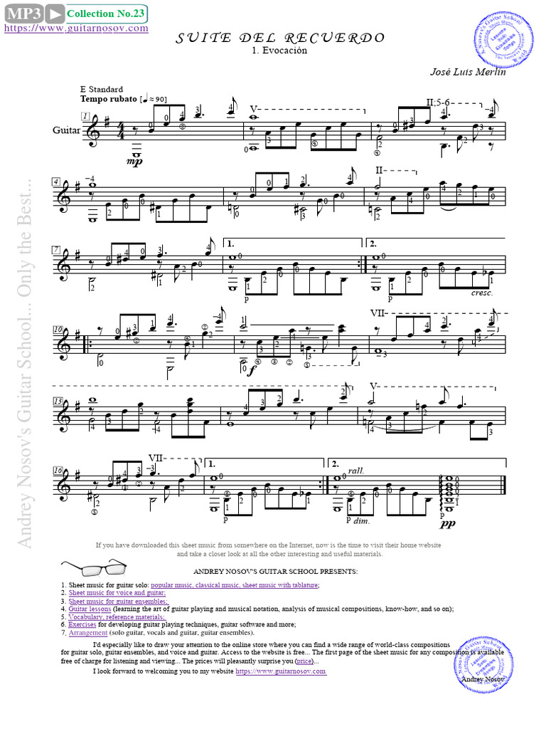 223 Suite Del Recuerdo Evocacion J.L.merlin | PDF