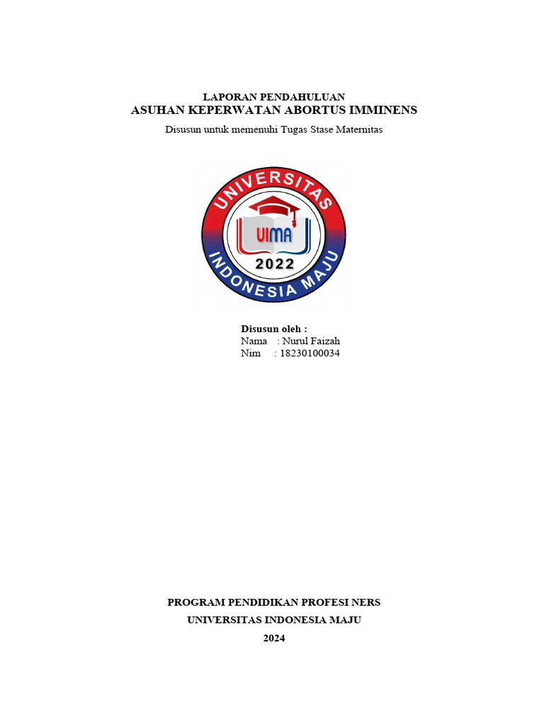 Asuhan Keperawatan Abortus Imminens | PDF