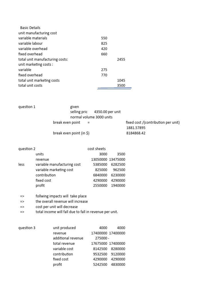 CMA CASE 1 SOL | PDF