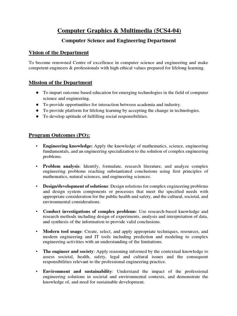CGMT Unit1 | PDF CGMT Unit1 | PDF