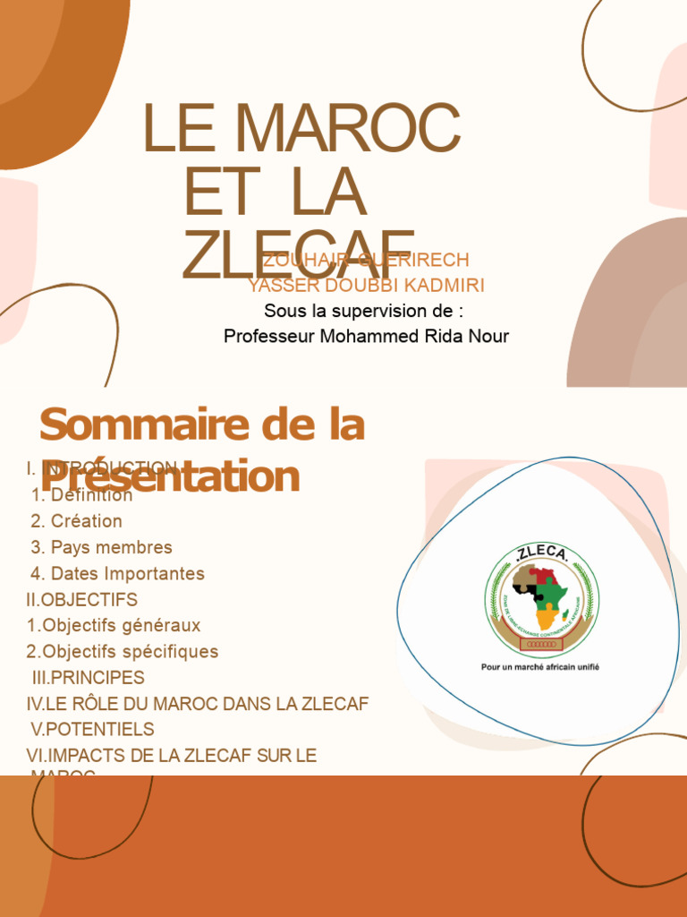 Le Maroc Et La Zlecaf | PDF | Maroc | Afrique