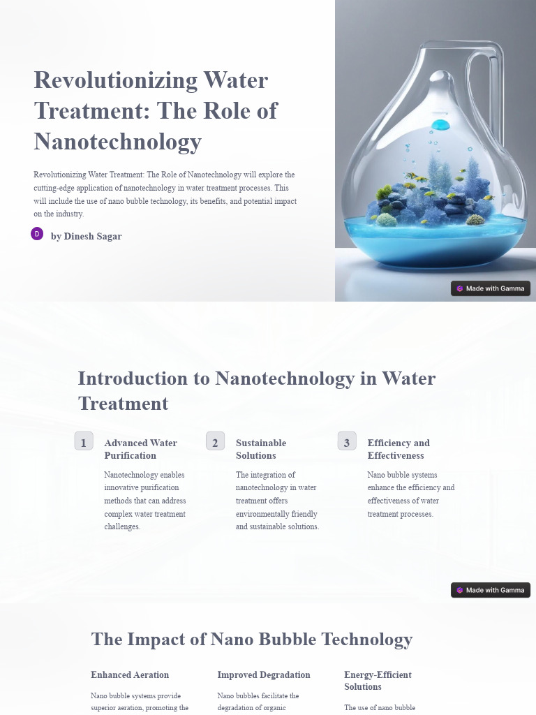 Nanotechnology in Water Treatment Solutions | PDF | Water Treatment ...