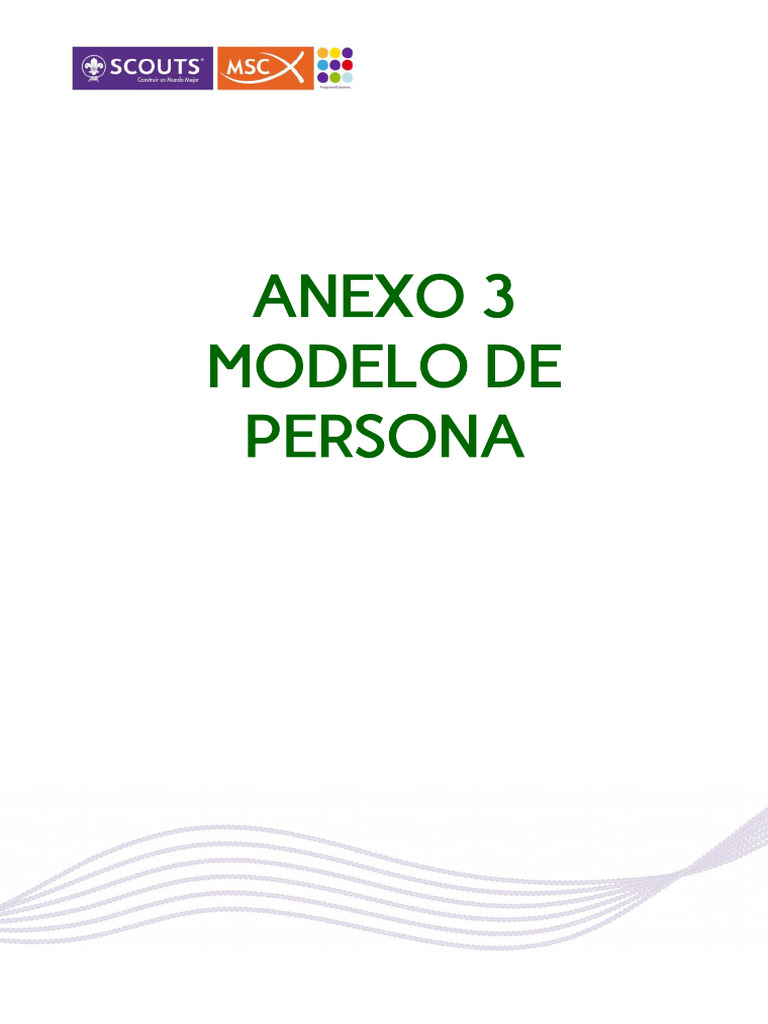 Anexo 3 Modelo de Persona | PDF | Oración | Amor