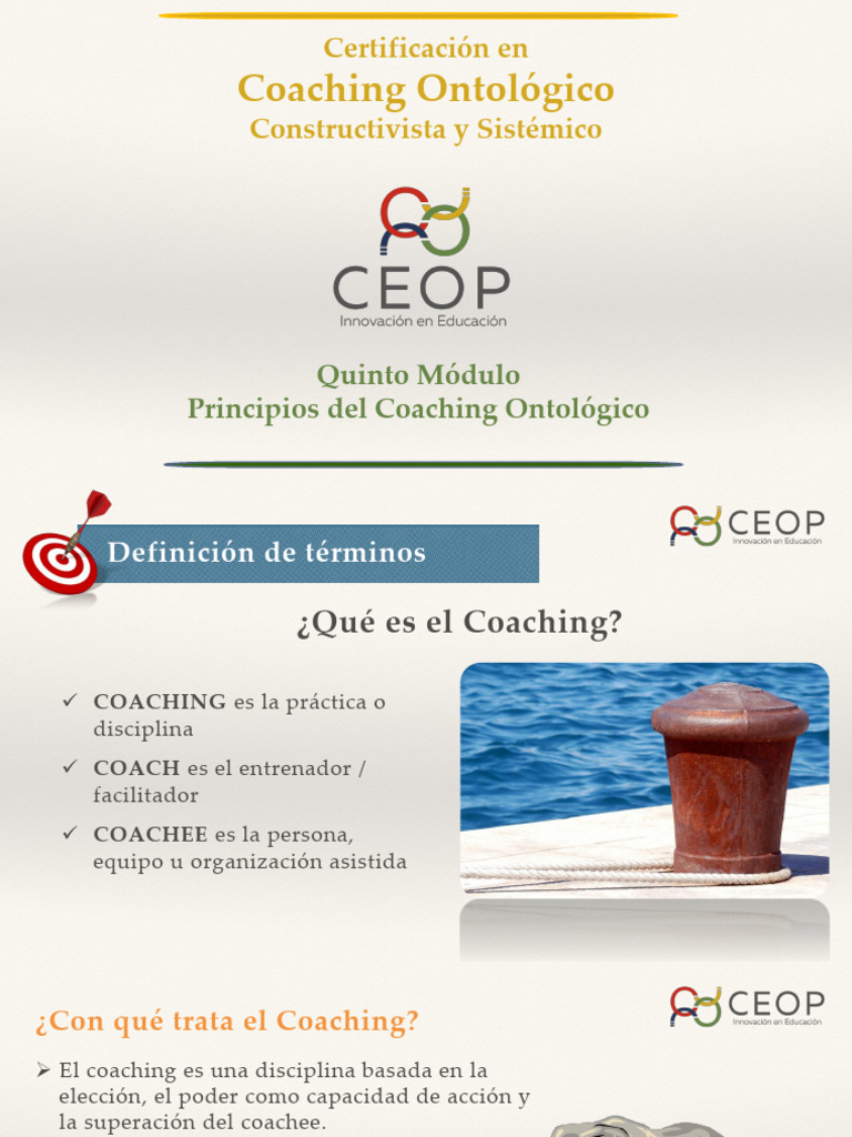 Principios del Coaching Ontológico | PDF | Ontología | Comunicación